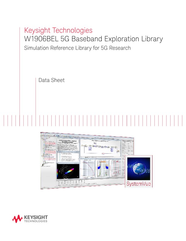 W1906BEL 5G Baseband Exploration Library PDF Asset Page | Keysight
